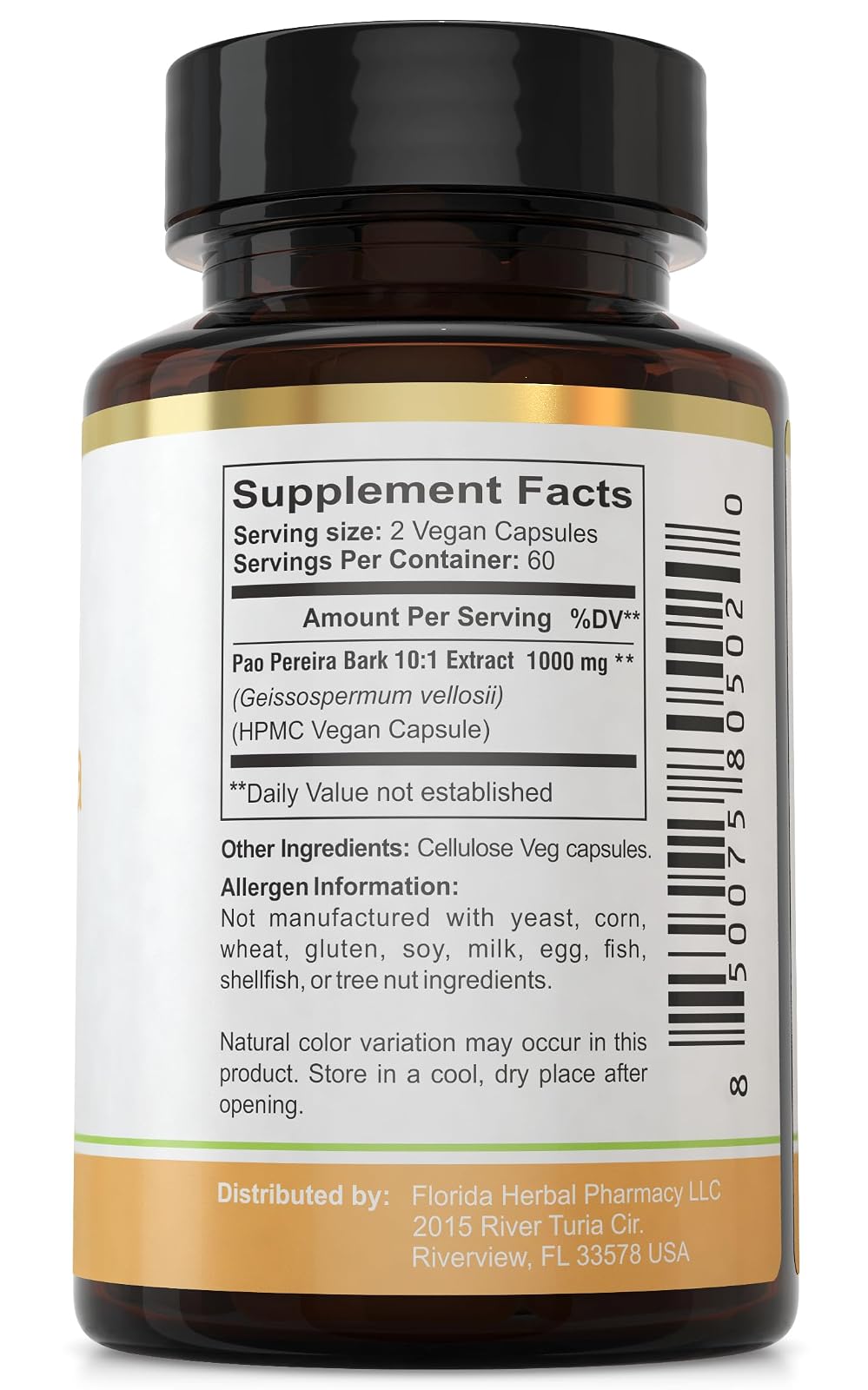 Pao Pereira capsules for immune support