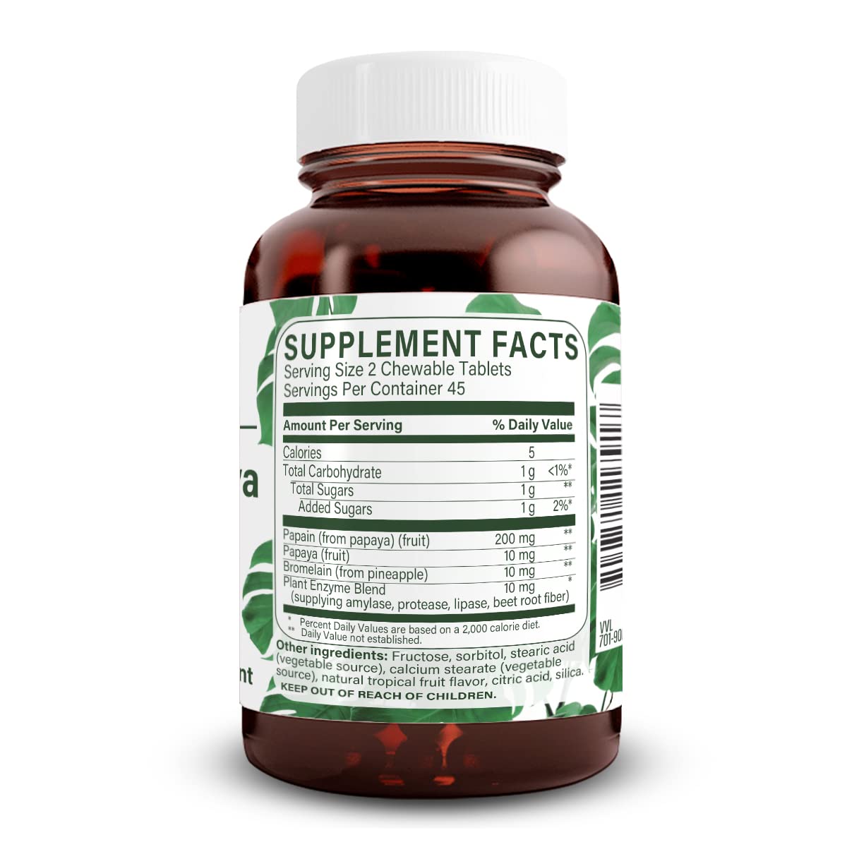 papaya chewable enzymes for digestion