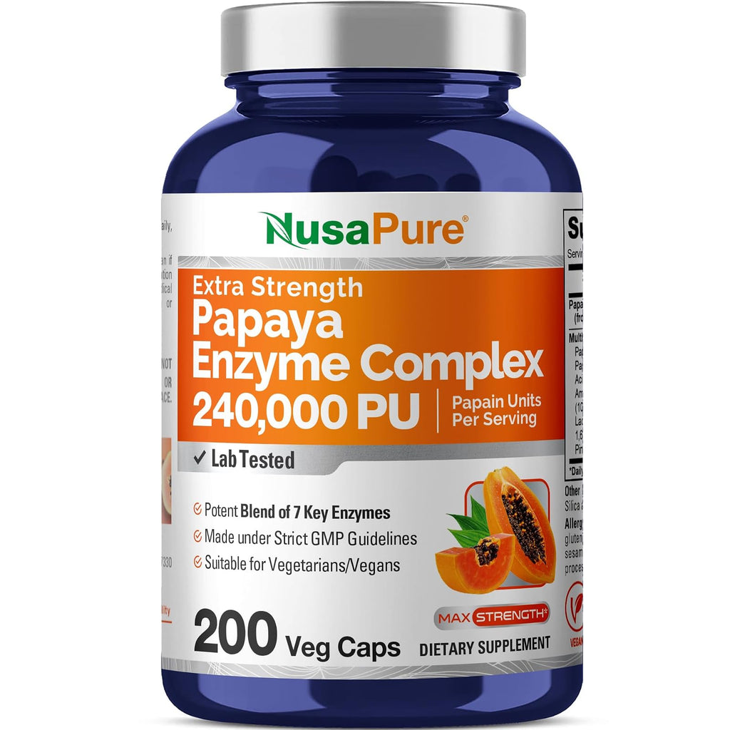 Papaya enzyme digestive support capsules