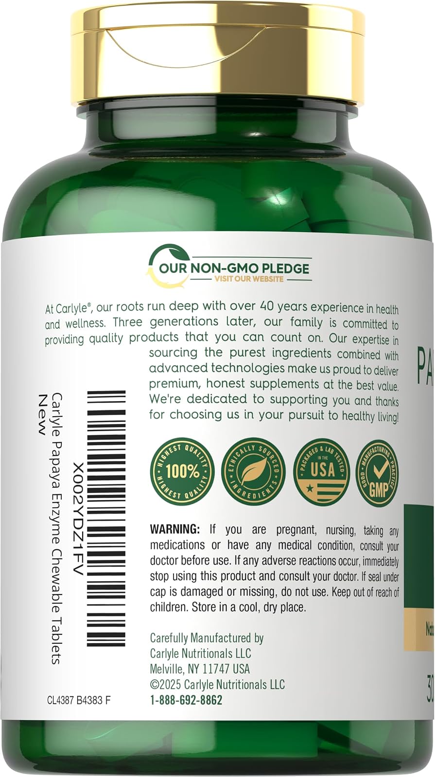 papaya enzyme tablets for digestion support