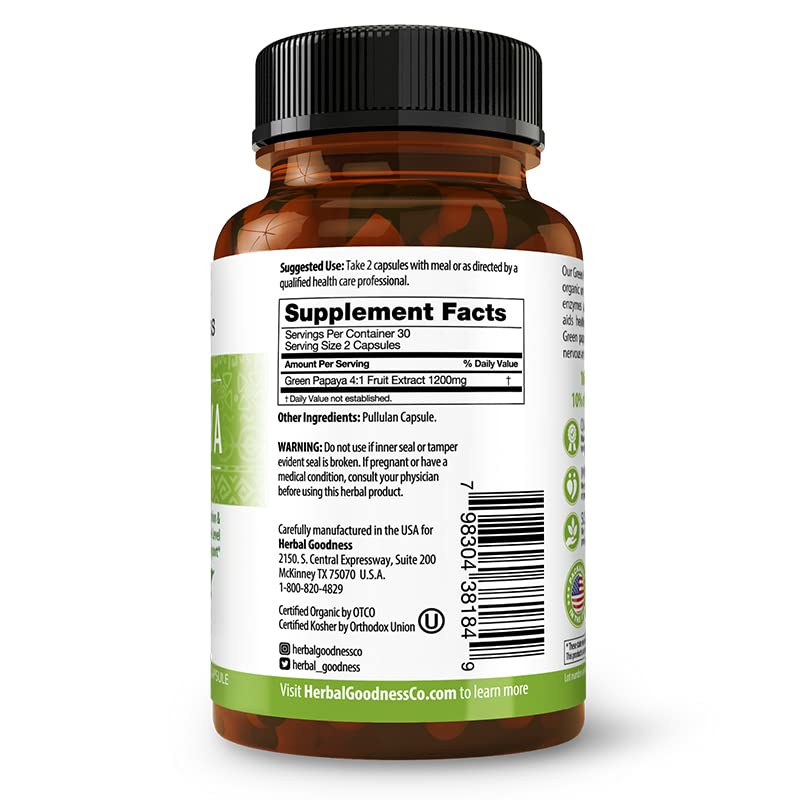 papaya leaf capsules for immune support
