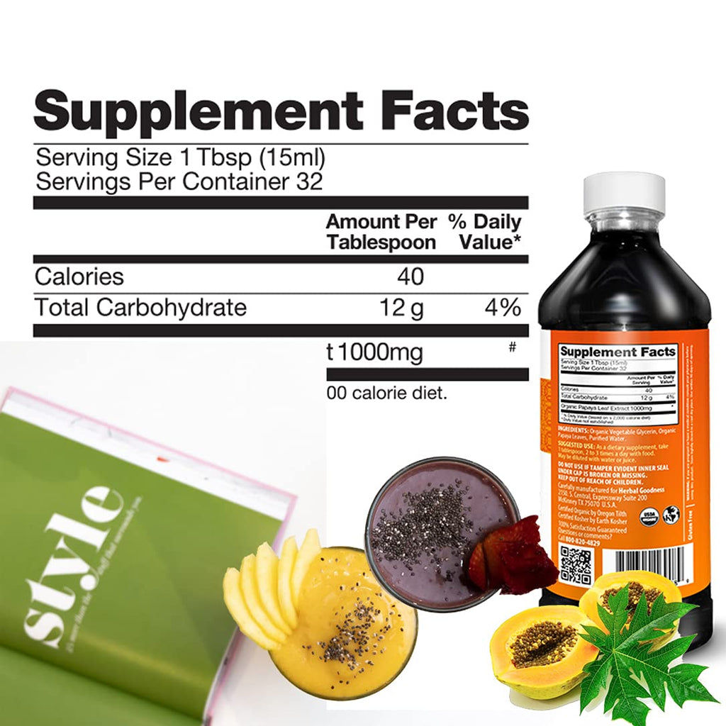 Papaya leaf extract for immune support