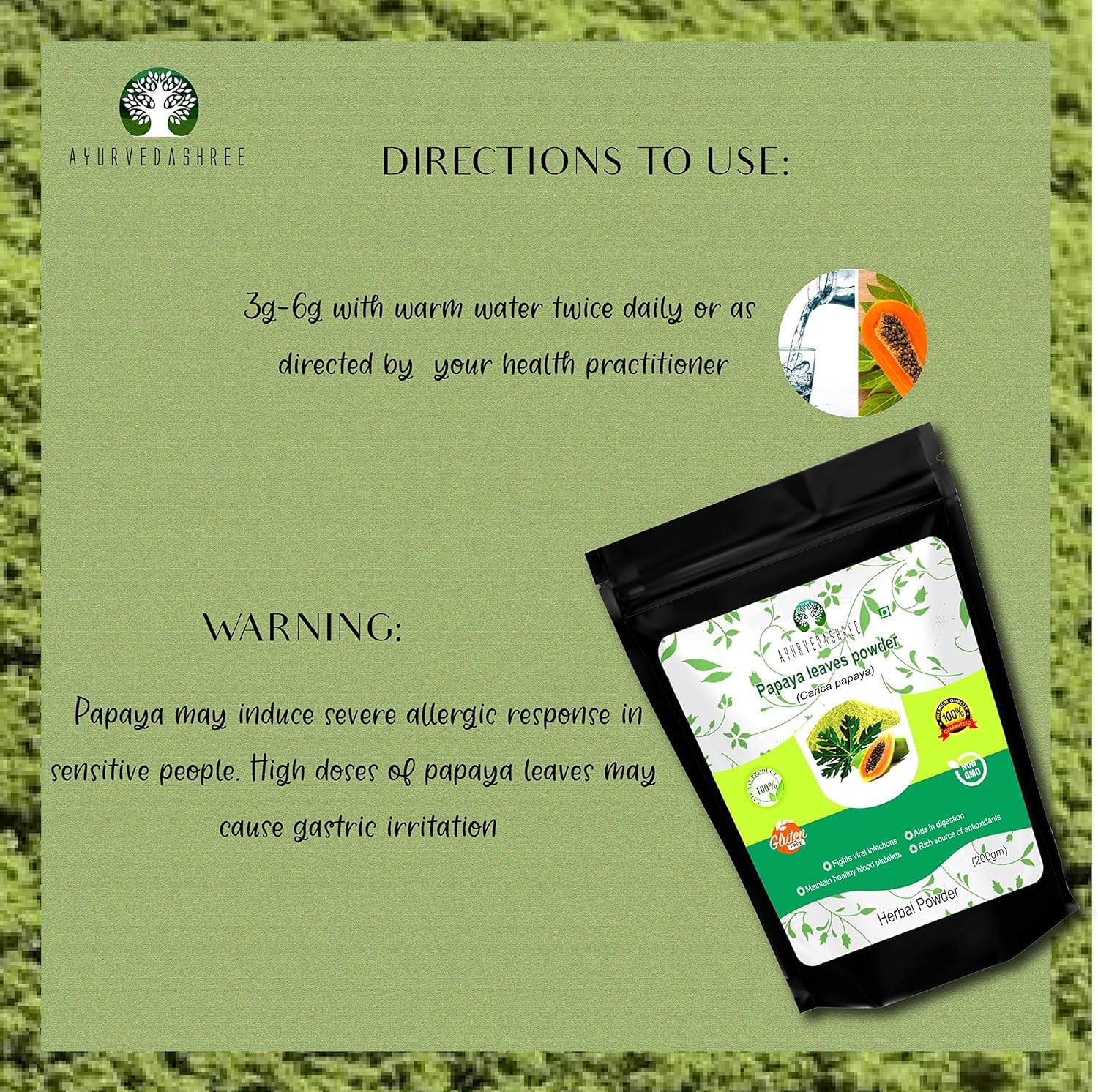papaya leaf powder for immune support