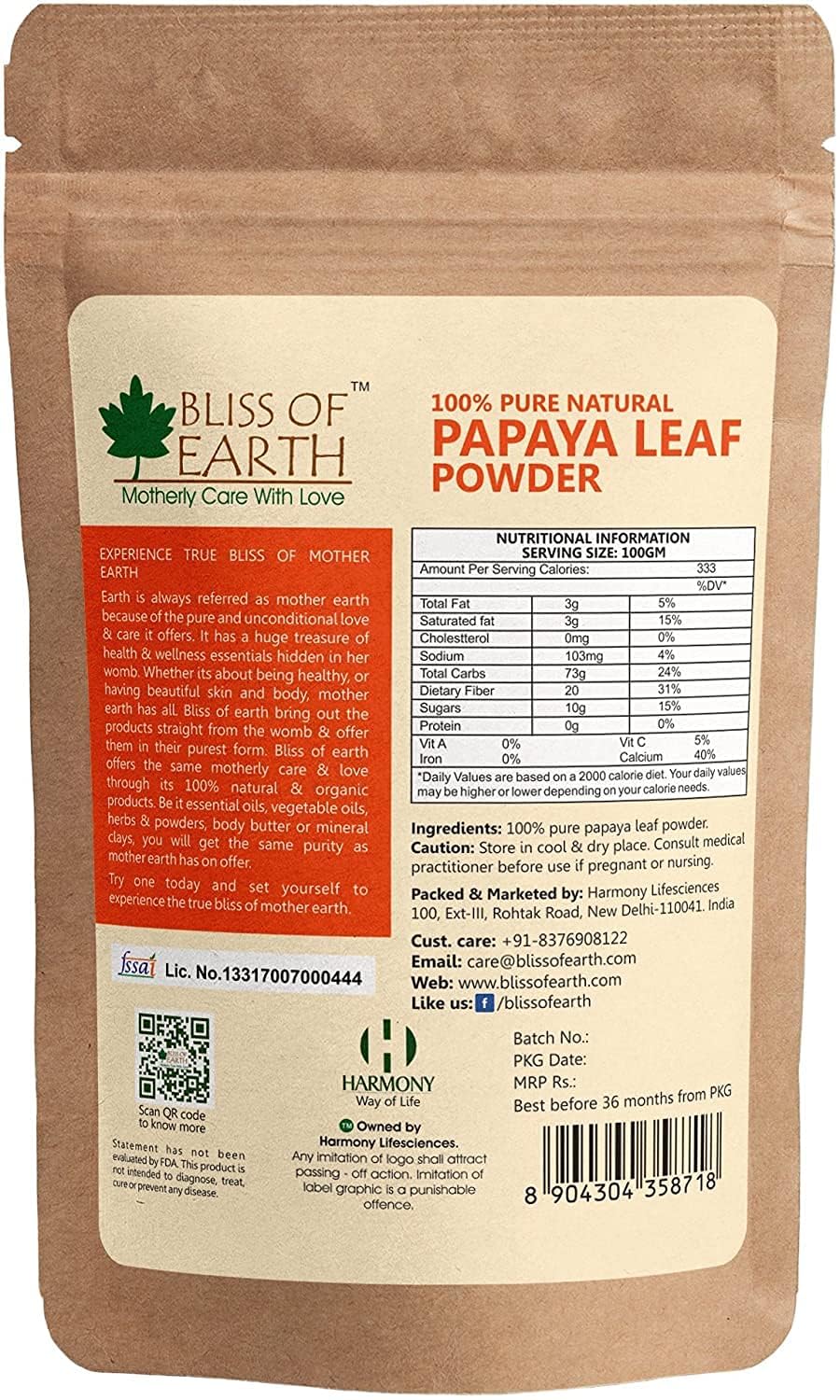papaya leaf powder for overall health