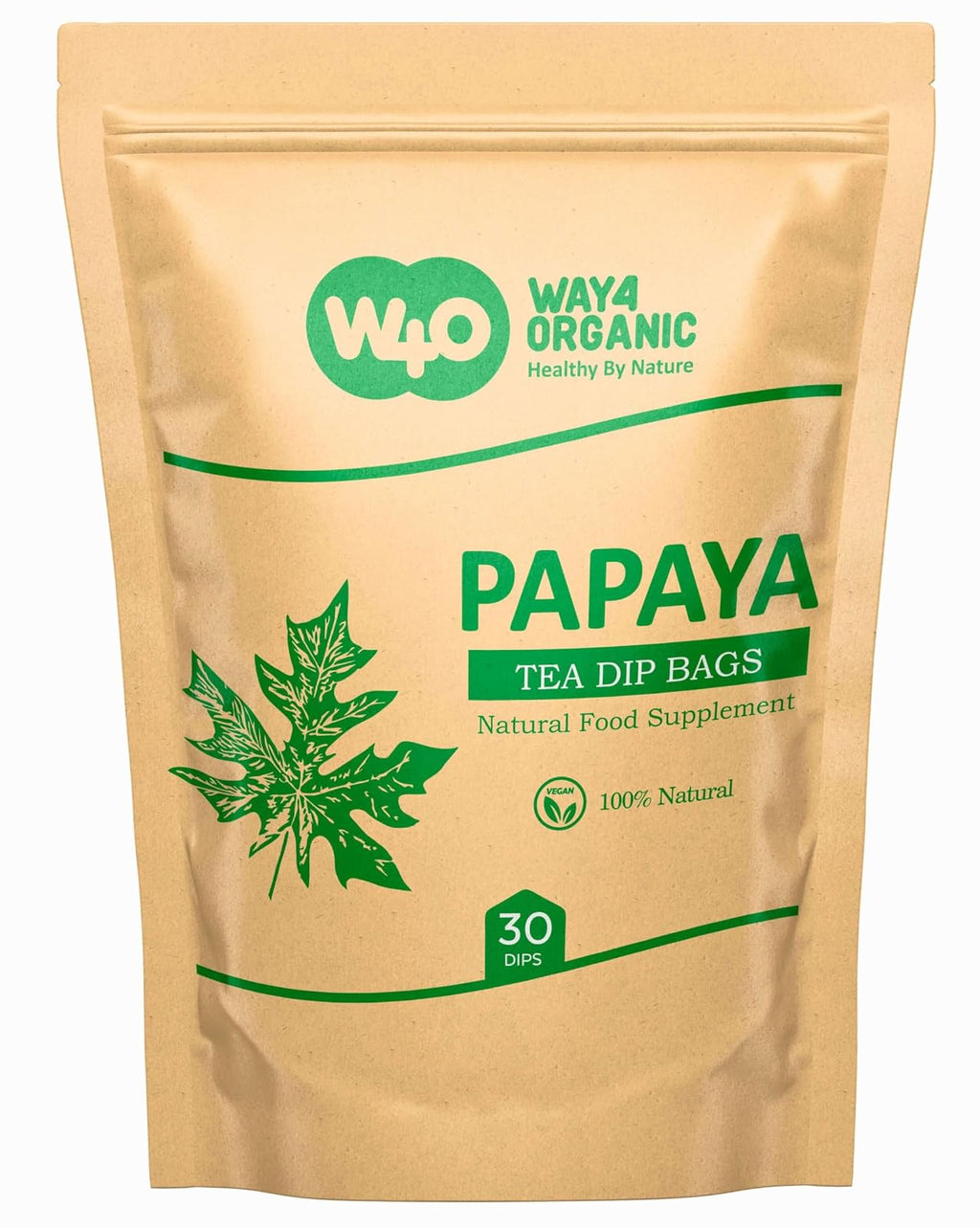 Papaya leaf tea bags for digestion