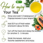 Papaya loose leaves for refreshing brew