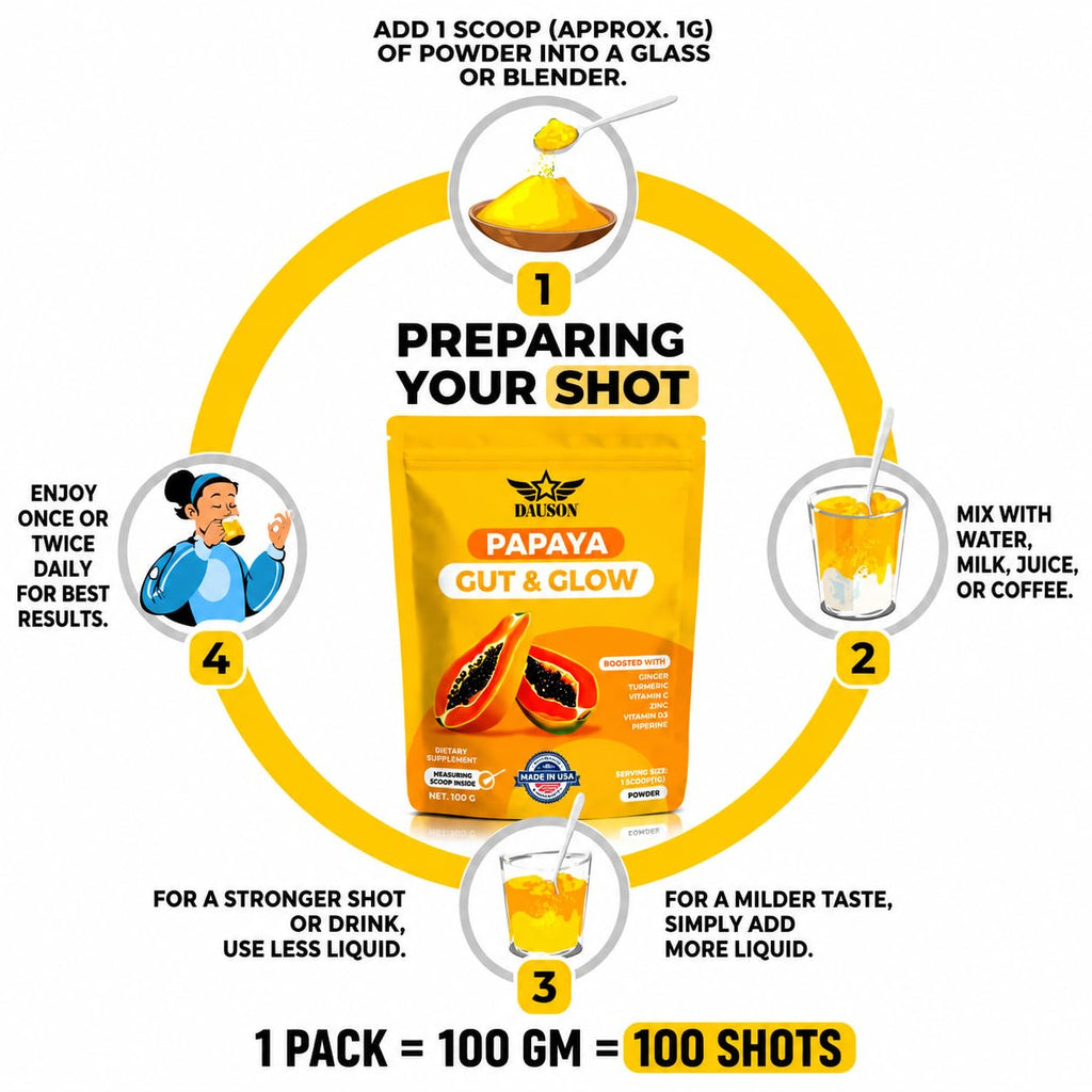 papaya shots for digestive support