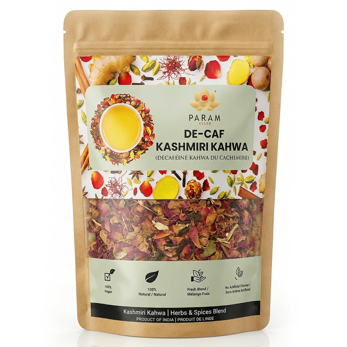 Param Kesar decaffeinated herbal tea