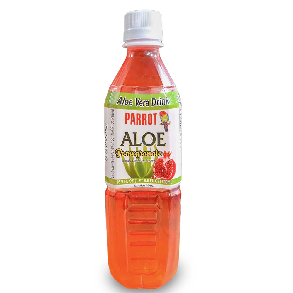 Parrot Aloe Vera drink with pomegranate