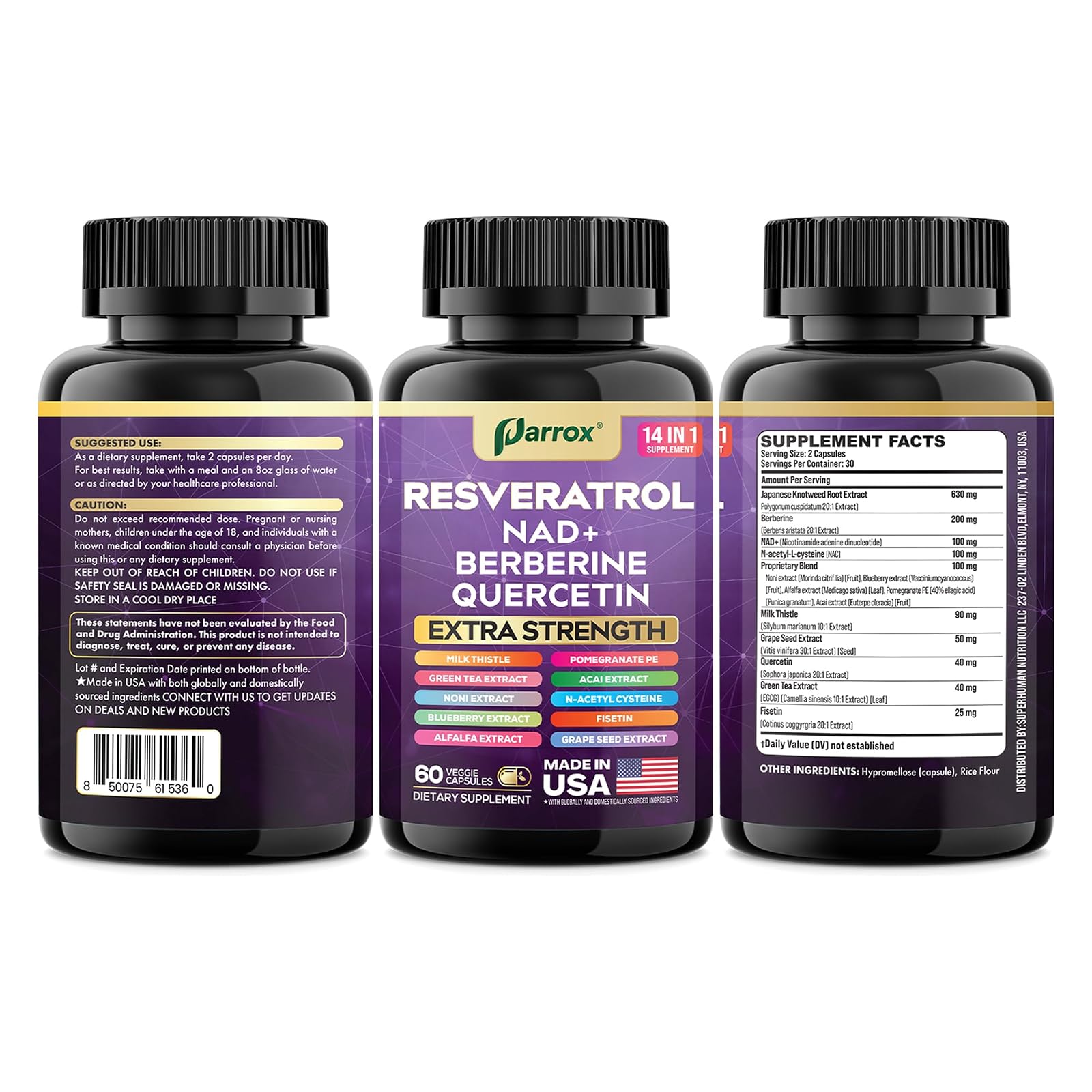 Parrox Resveratrol for cellular health