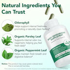 Parsley and mint infused chlorophyll
