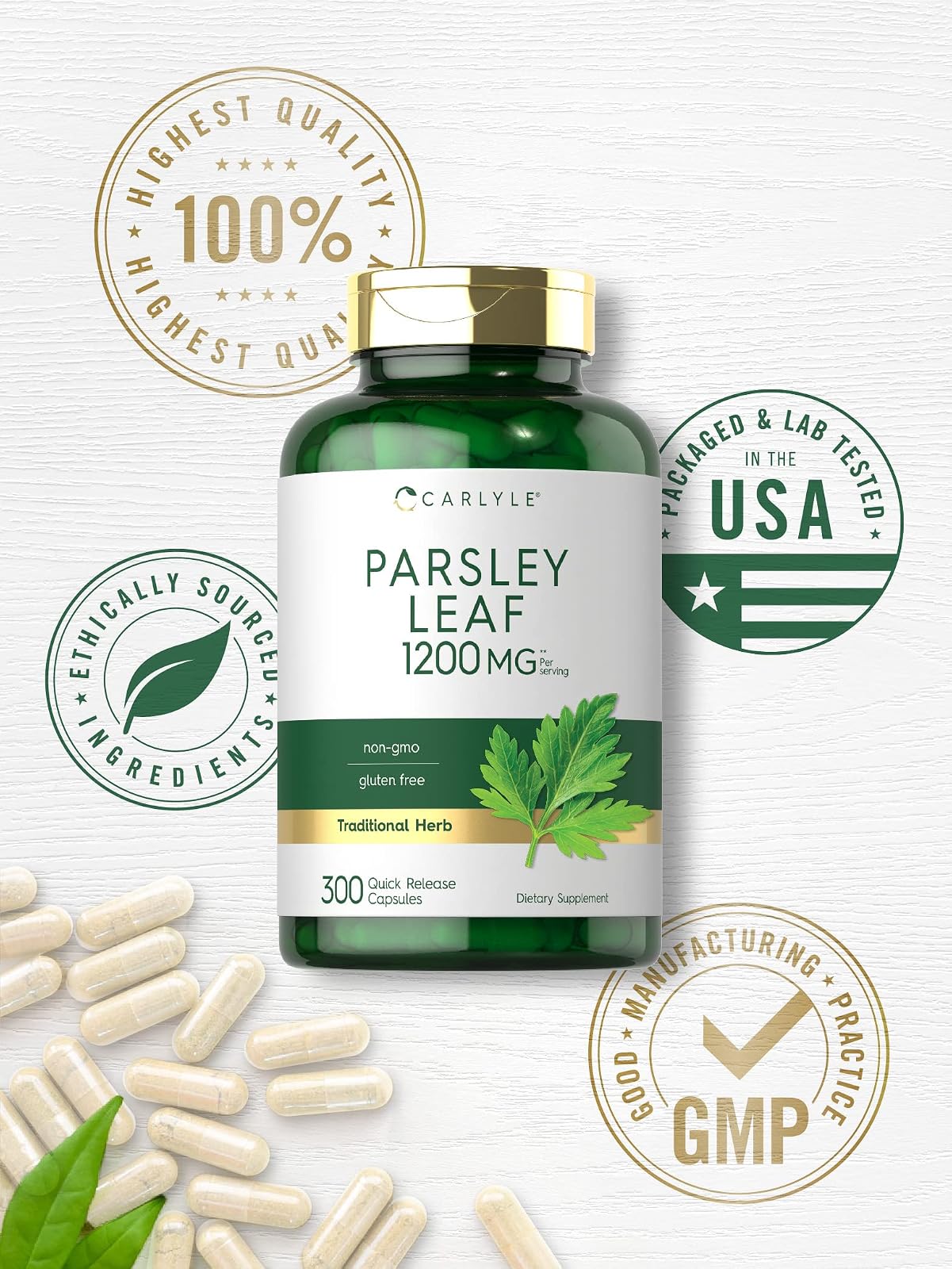 Parsley leaf capsules for wellness