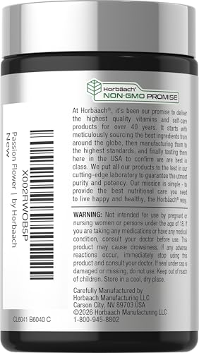 Passion Flower capsules for sleep support