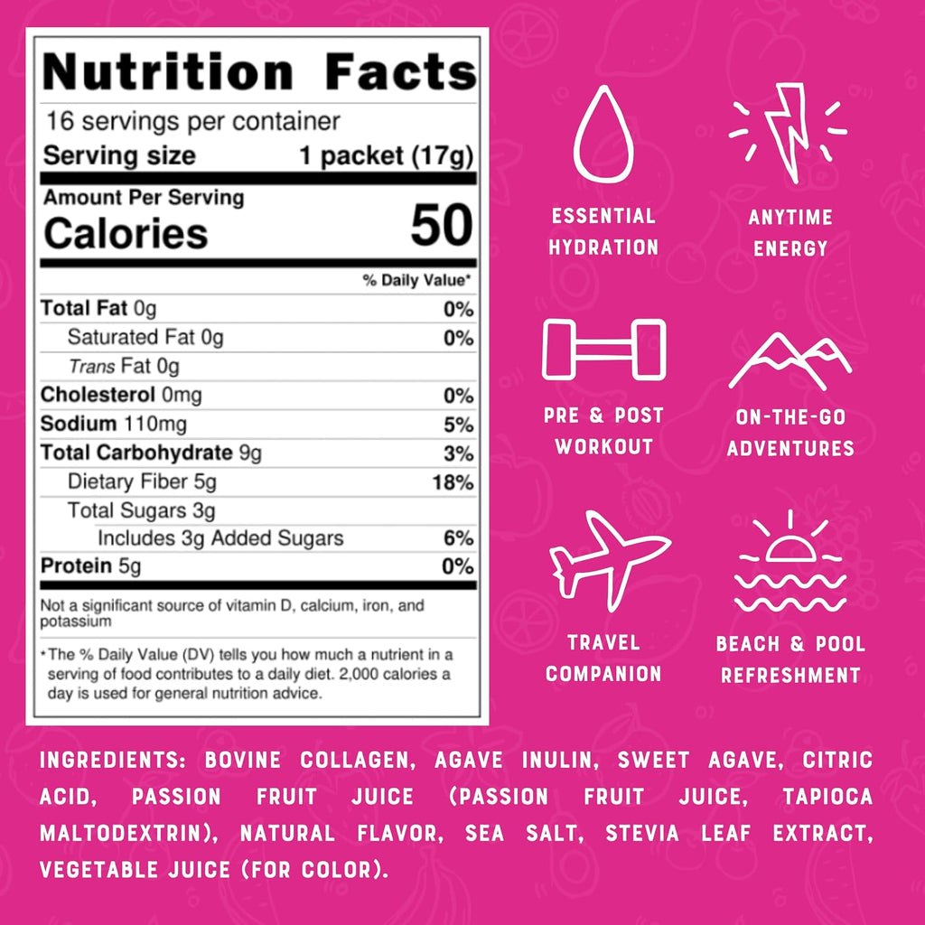 passion fruit collagen powder mix