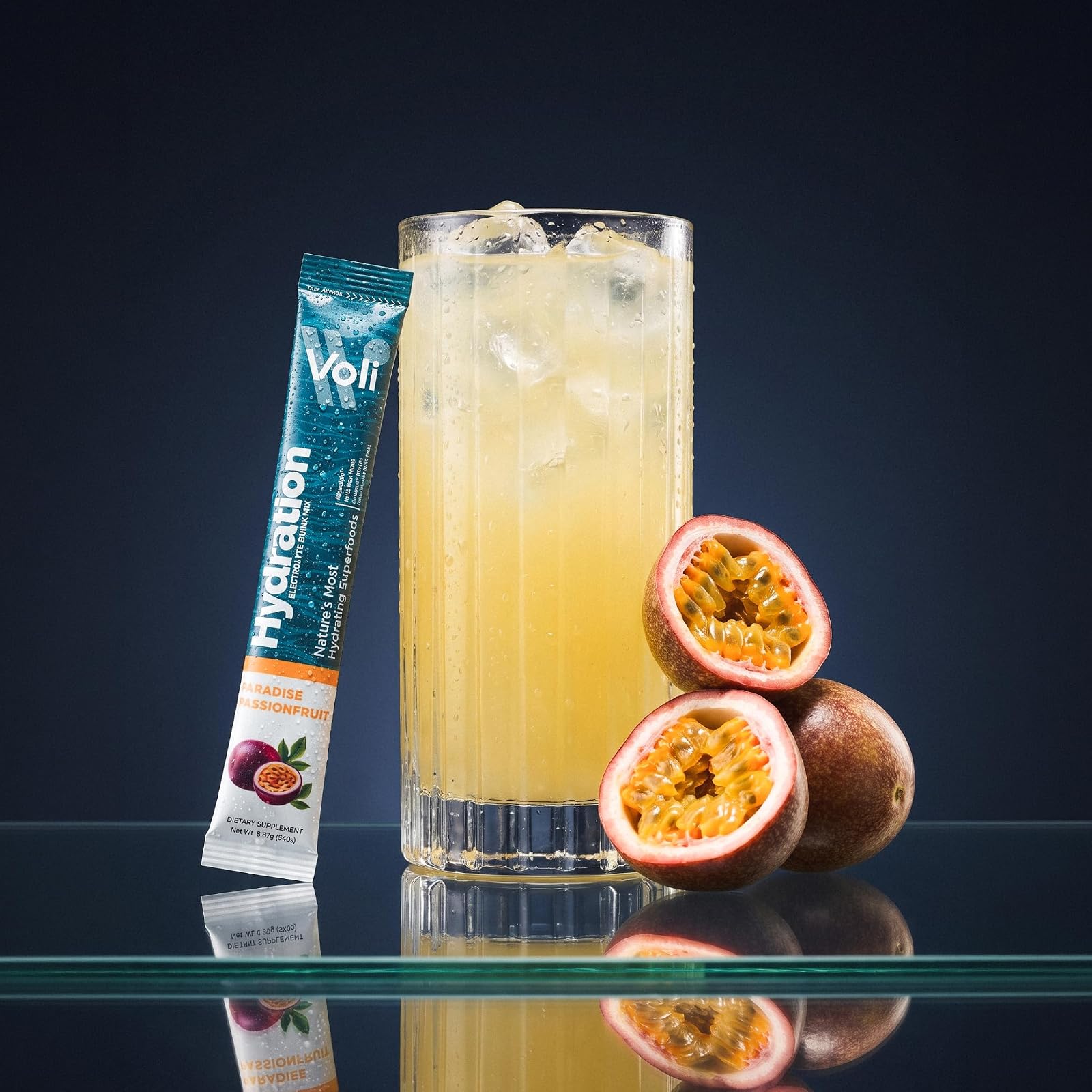Passionfruit flavour electrolyte packets