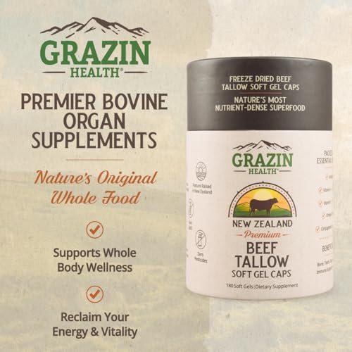 Pasture-raised beef tallow capsules