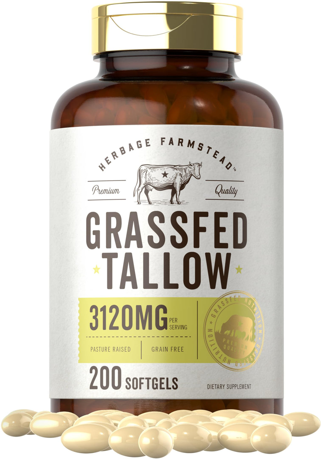 pasture raised bovine supplement capsules