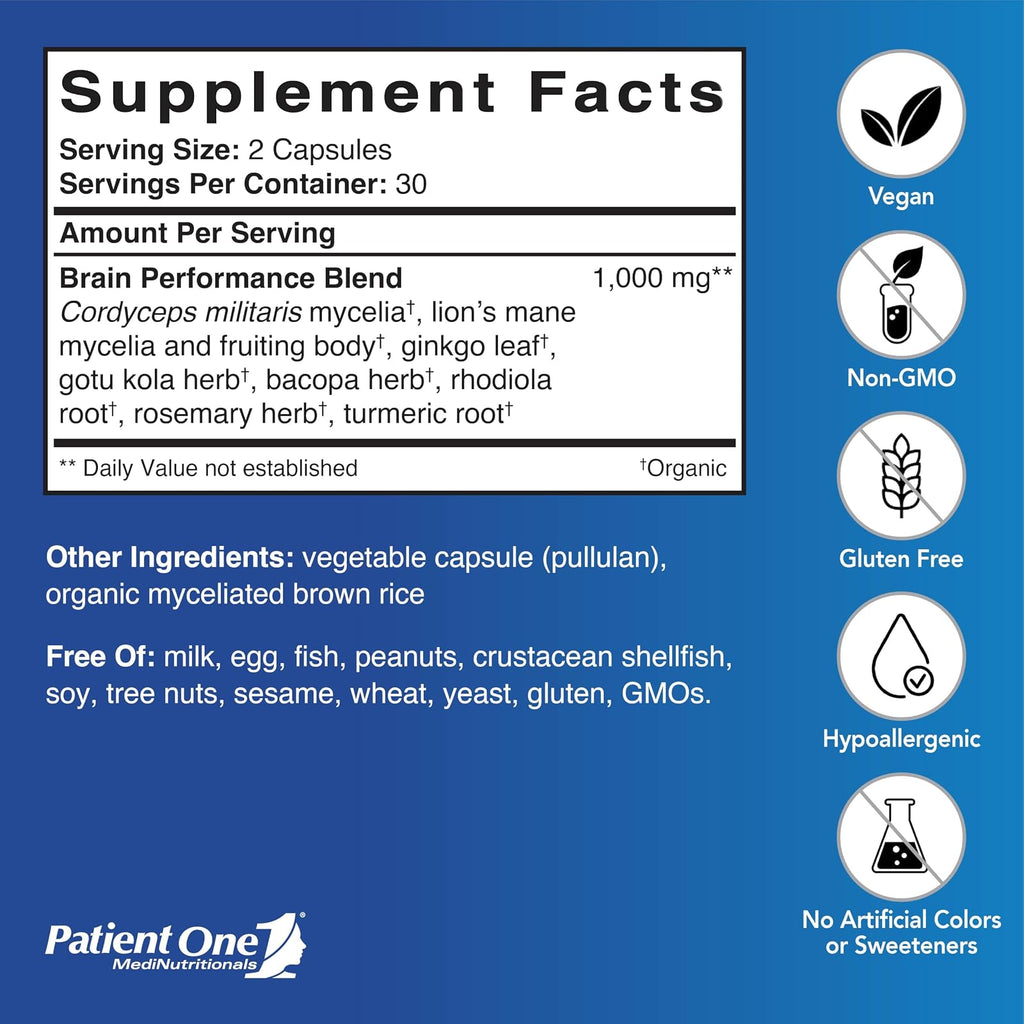 Patient One multivitamins for brain health