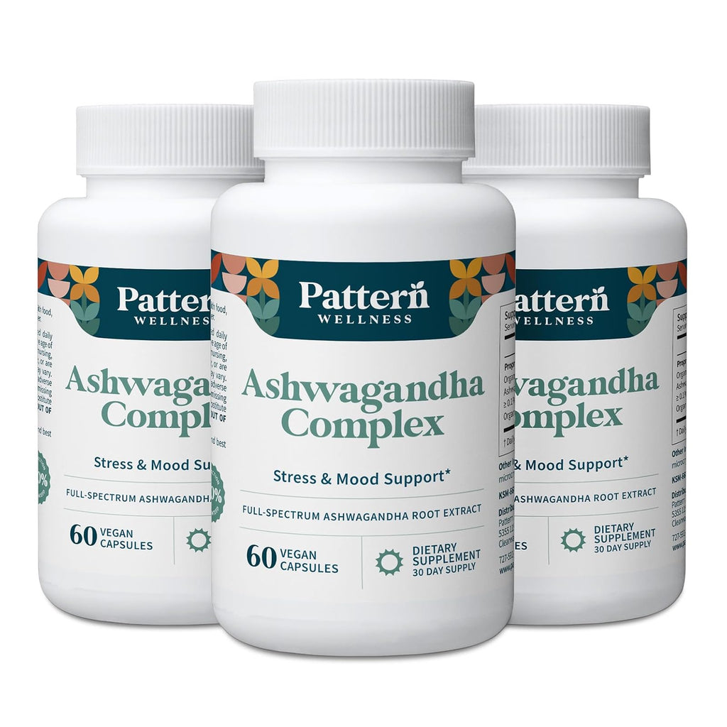 Pattern Wellness ashwagandha capsules for stress relief