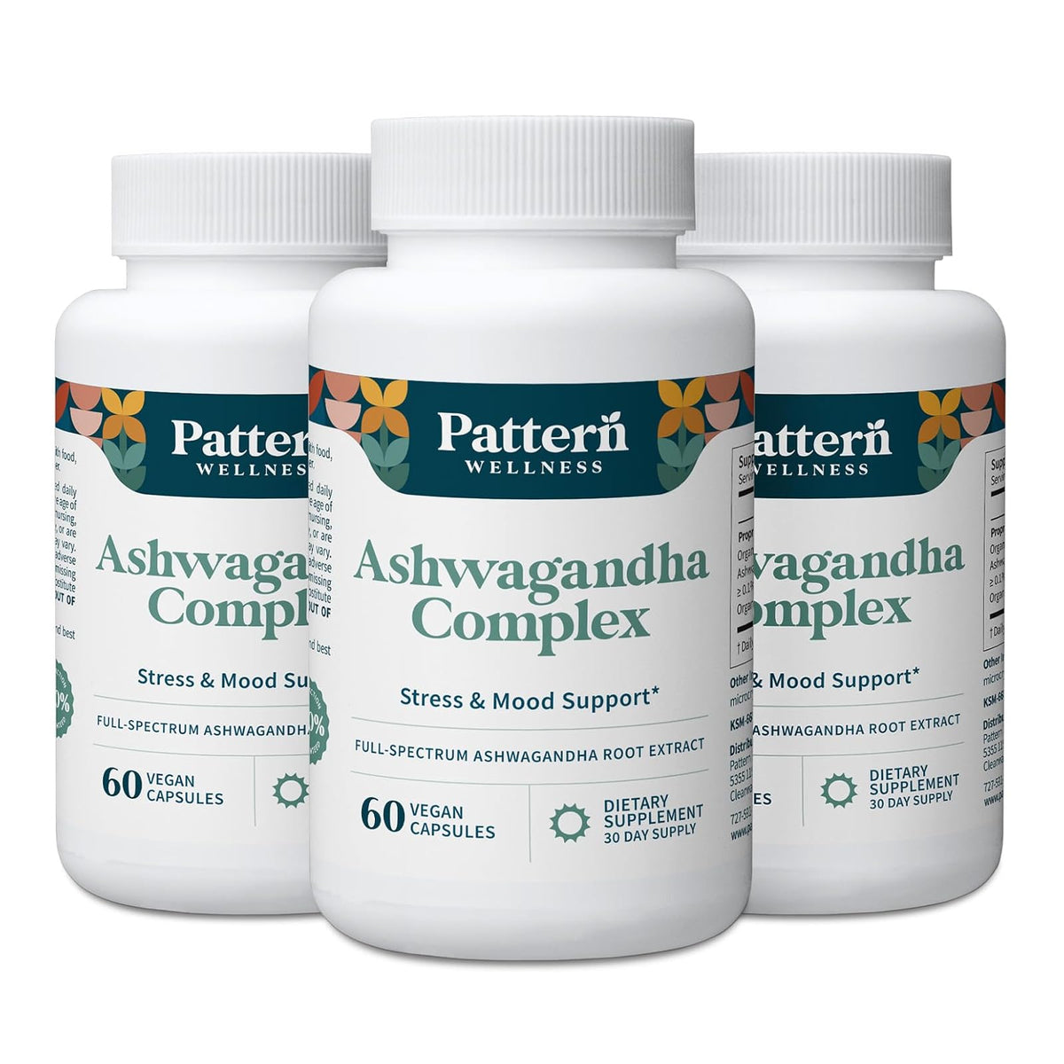 Pattern Wellness ashwagandha capsules for stress relief