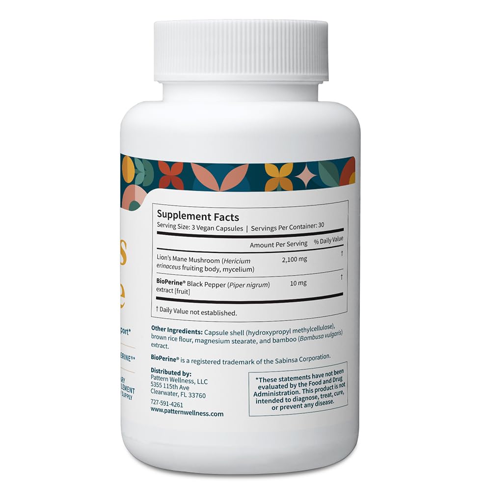Pattern Wellness lion's mane supplement