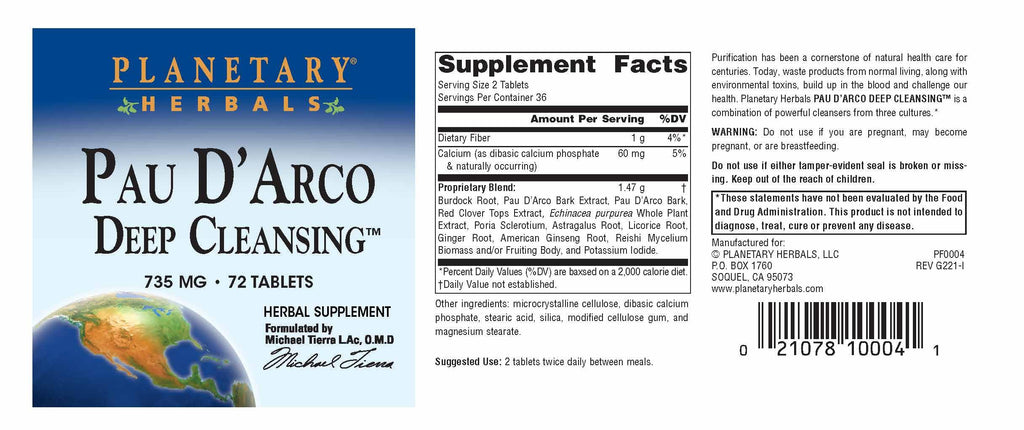 Pau D'Arco 735 mg dosage
