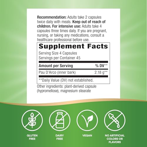 Pau d'Arco capsules for natural energy