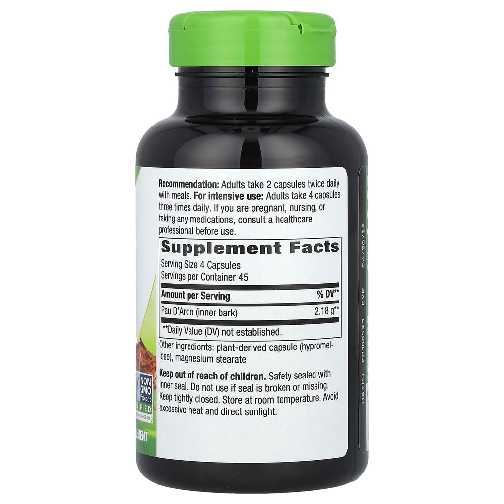 Pau D'Arco Inner Bark vitamin A supplement