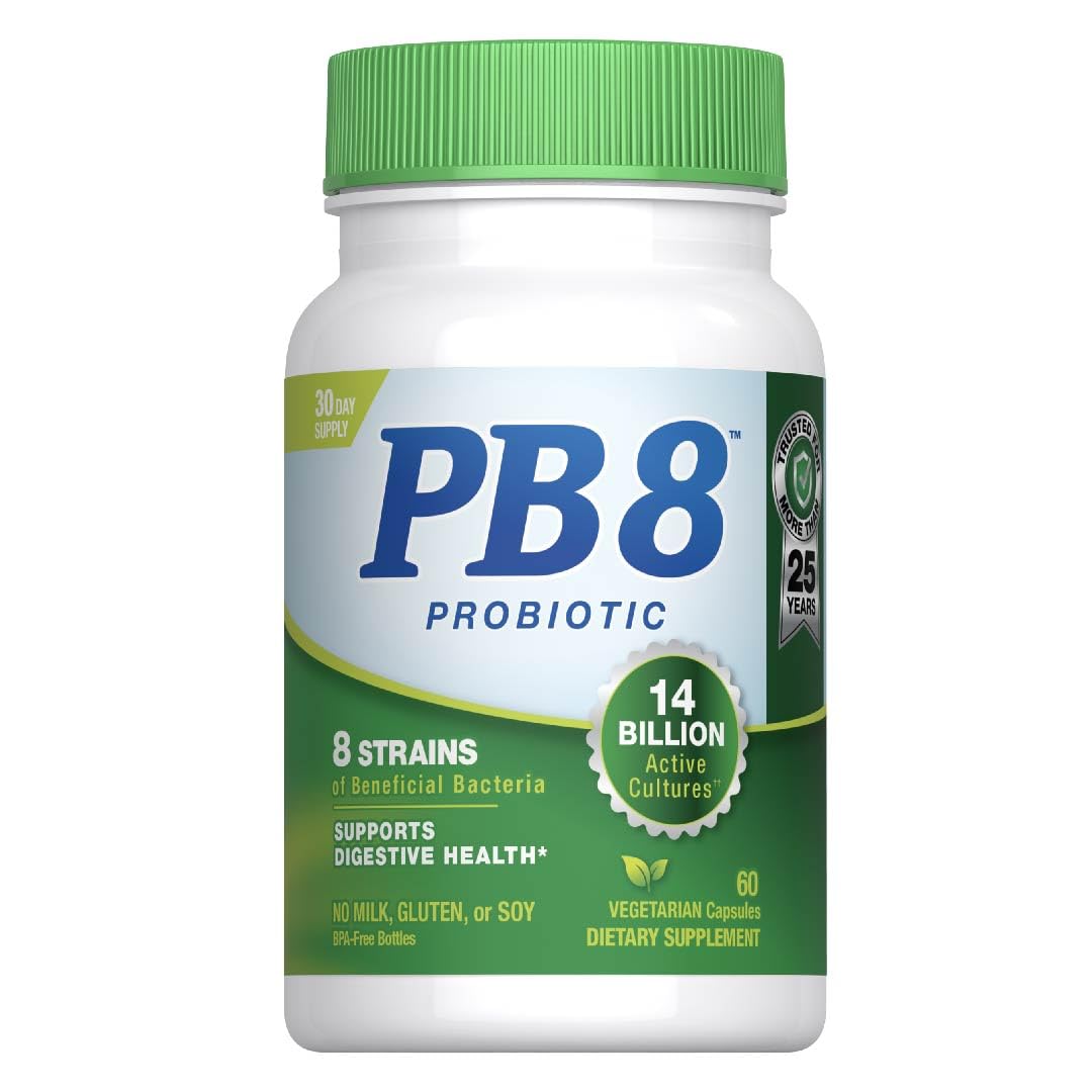 PB8 probiotic capsules for gut health