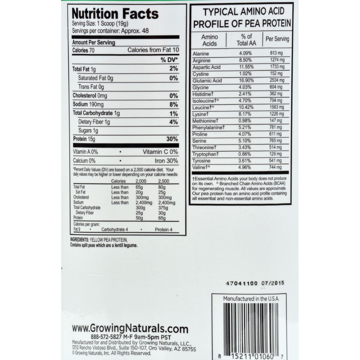 pea protein powder for protein bars