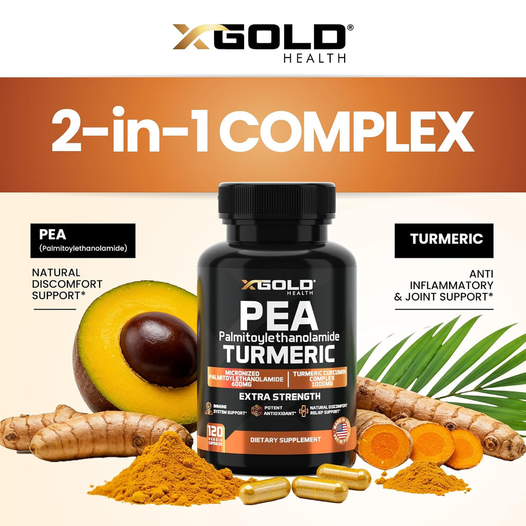 Pea turmeric tea supplement