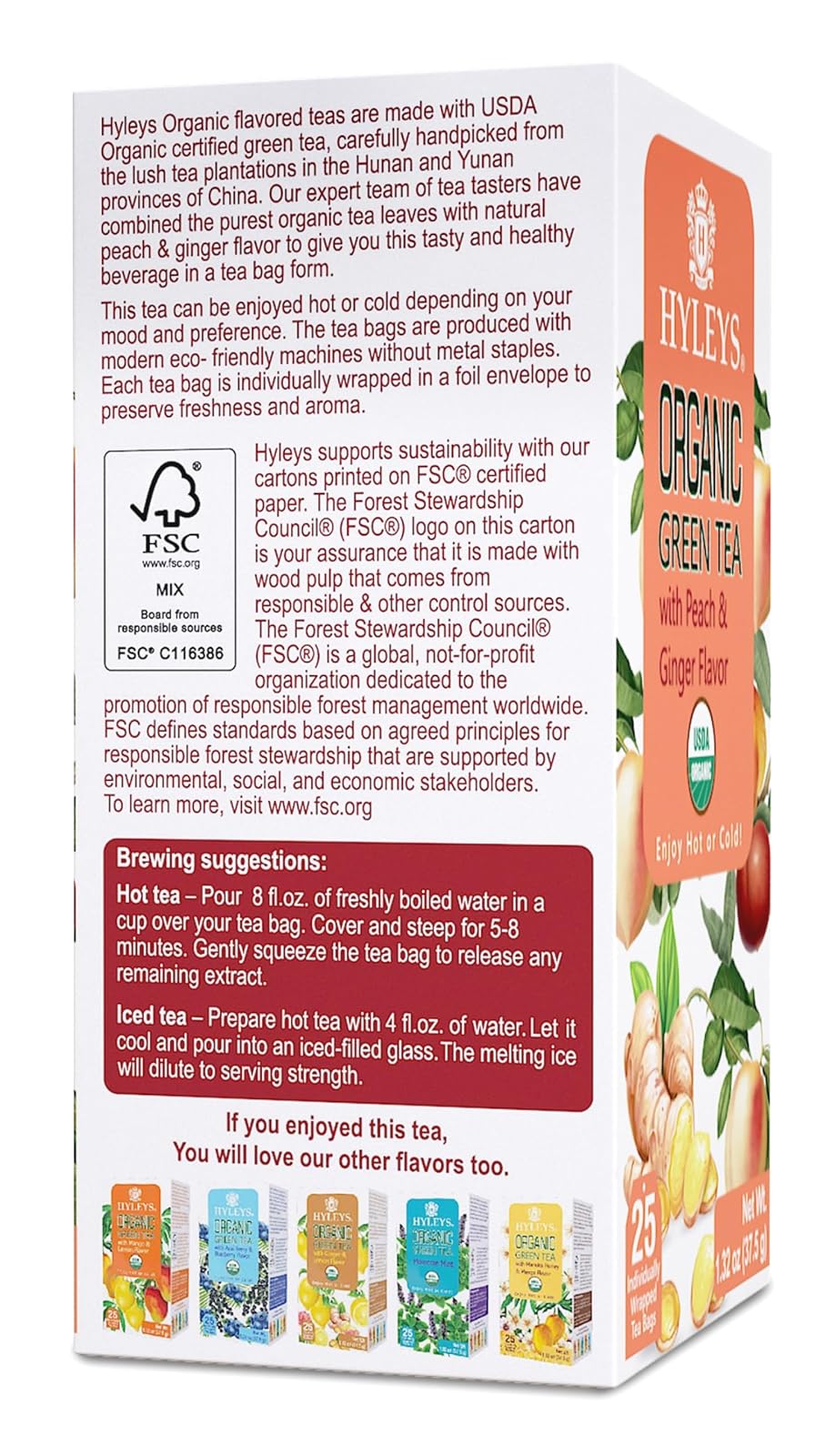 peach and ginger green tea