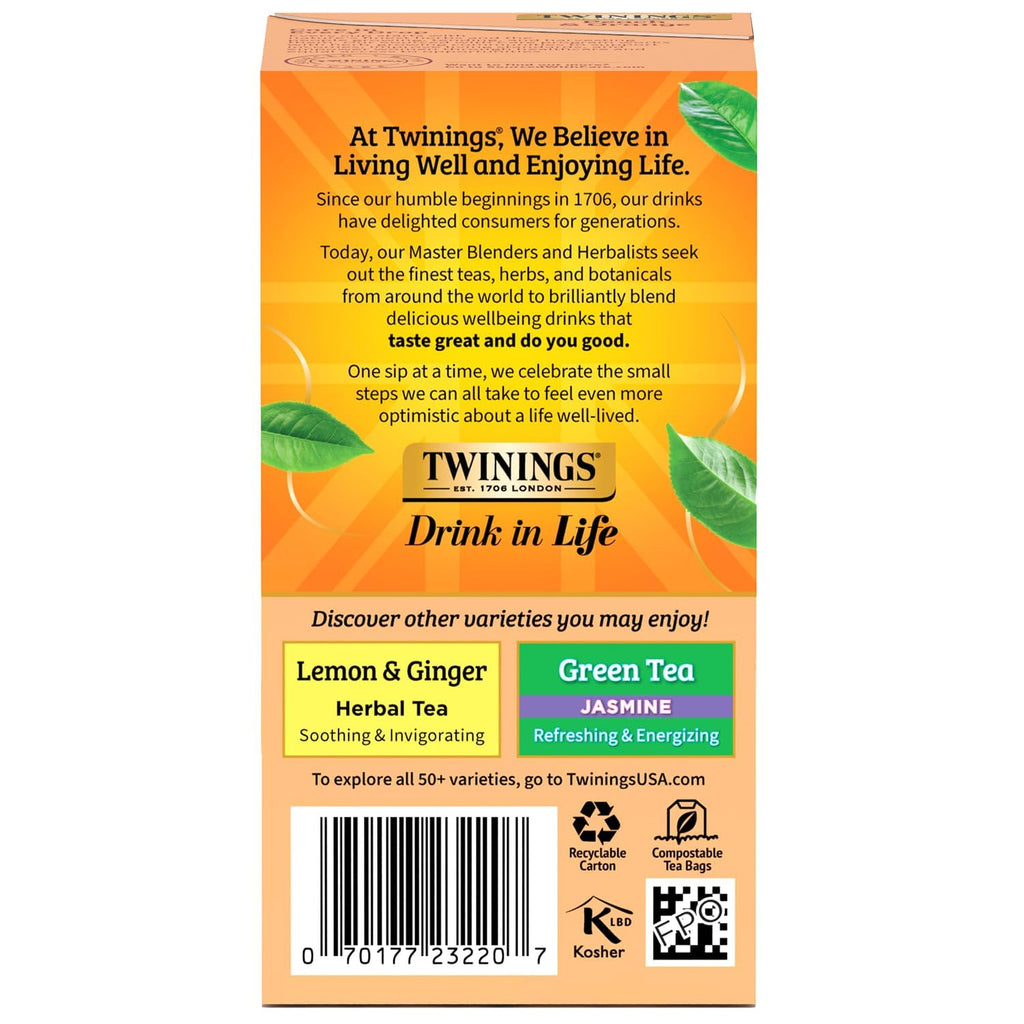 Peach and orange tea bags