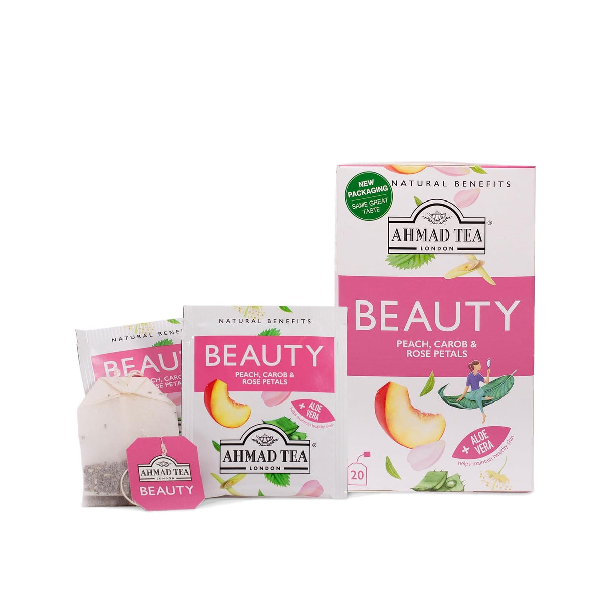 Peach carob herbal tea blend