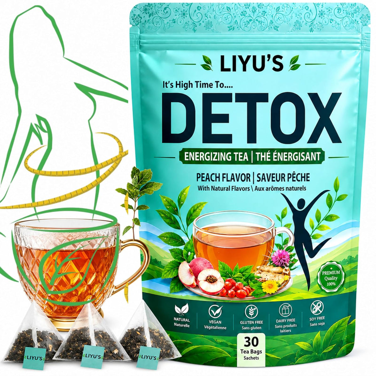 peach detox tea for cleansing