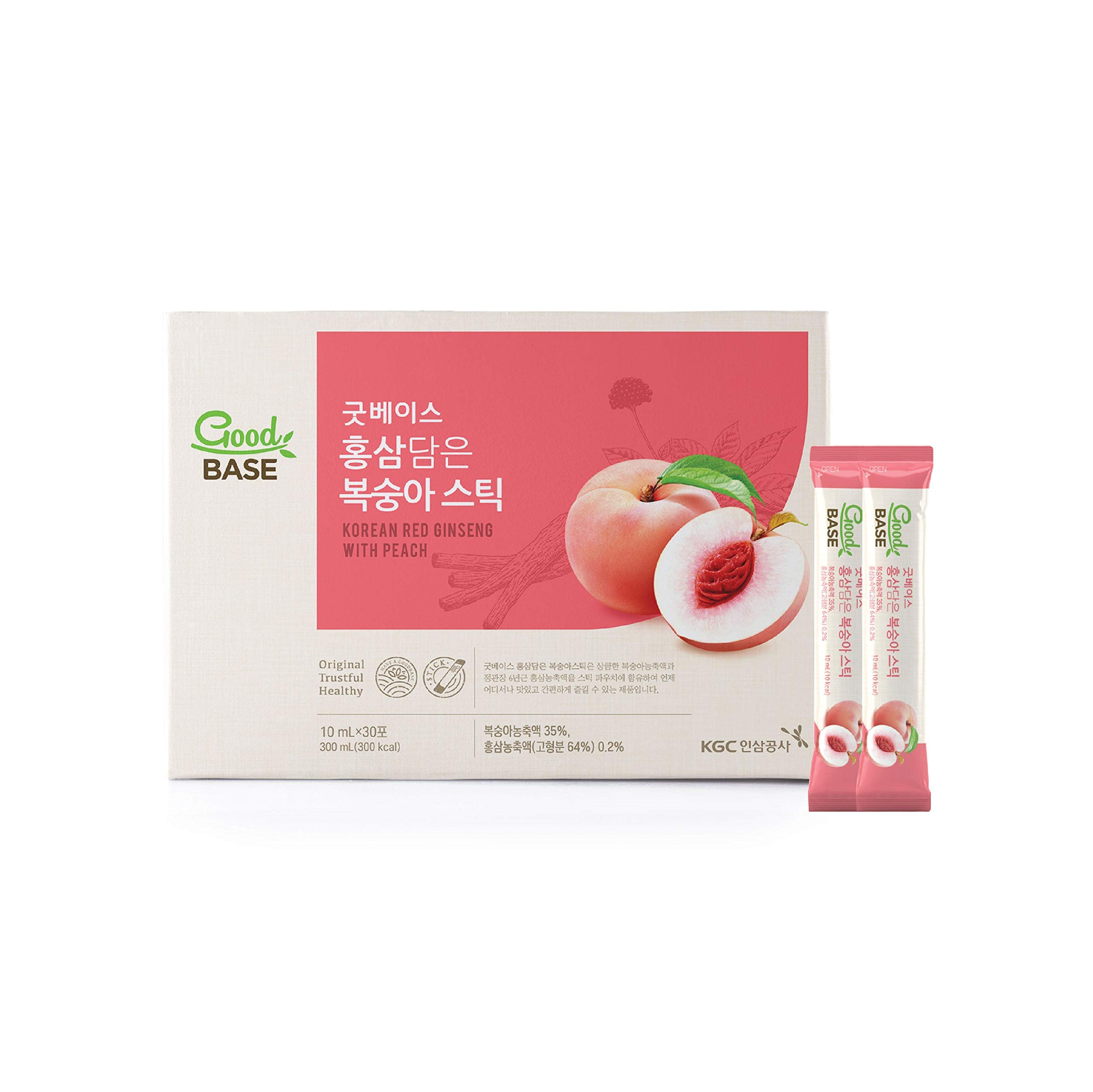 Peach extract ginseng energy drink