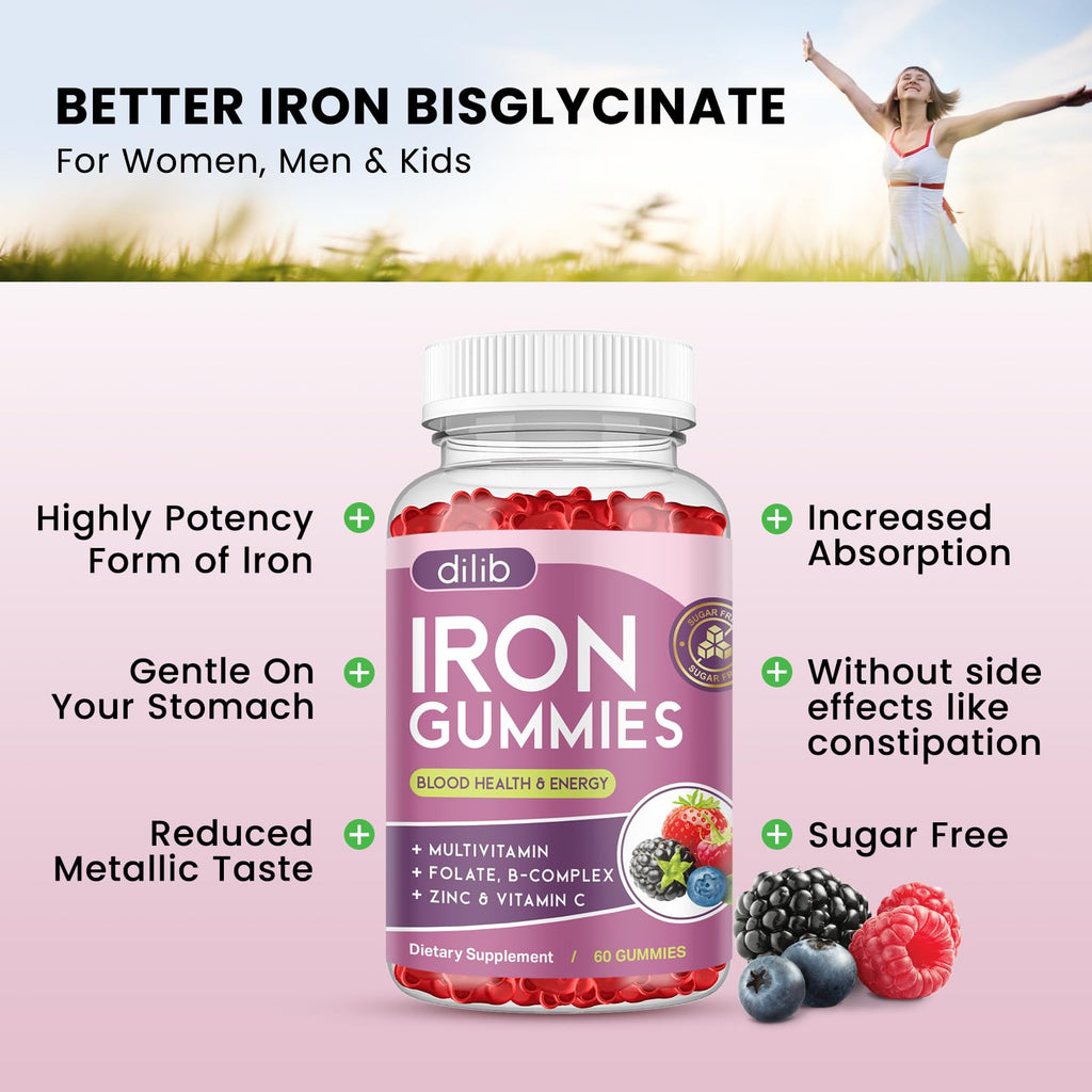 peach flavor iron gummies for adults