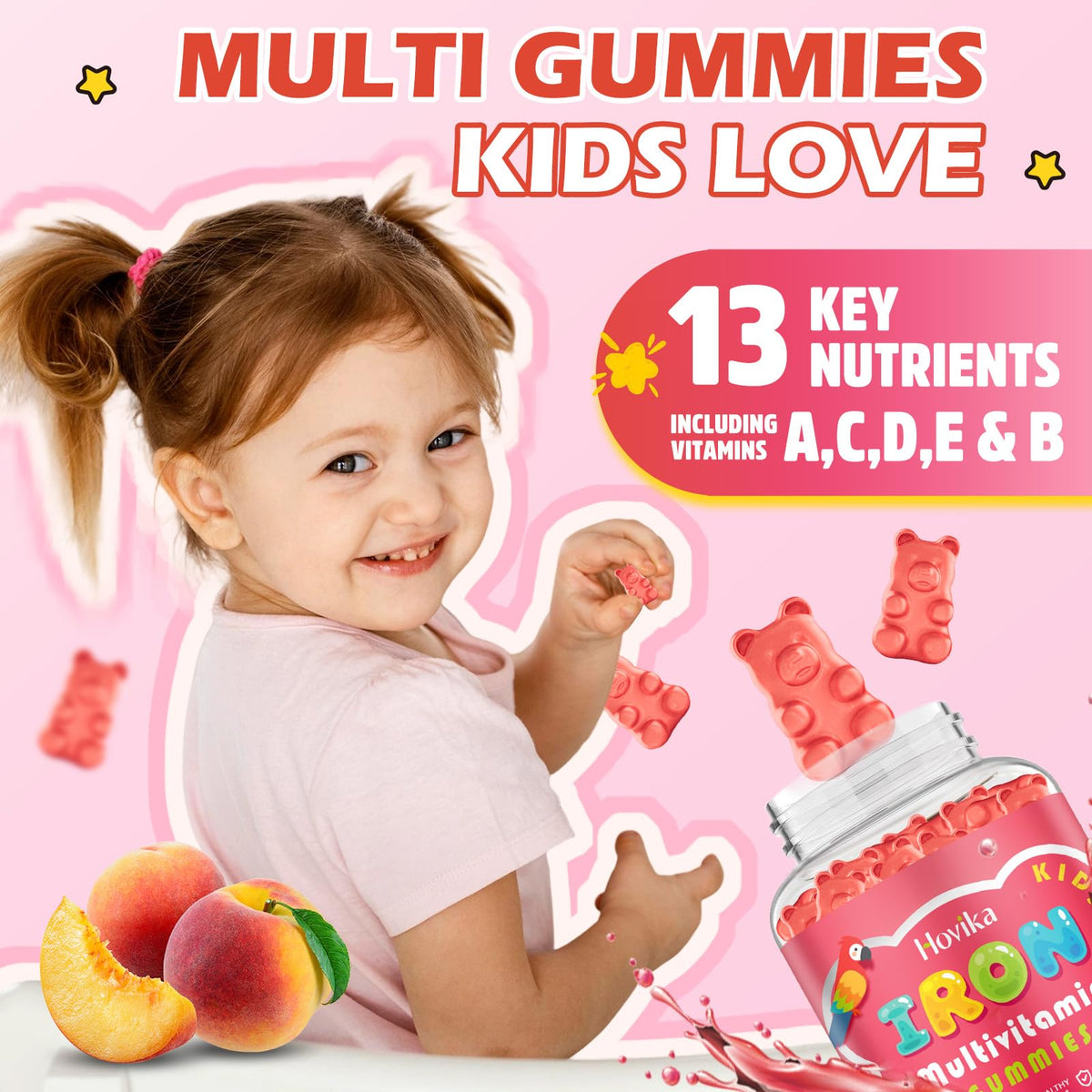 Peach Flavored Kids Vitamins