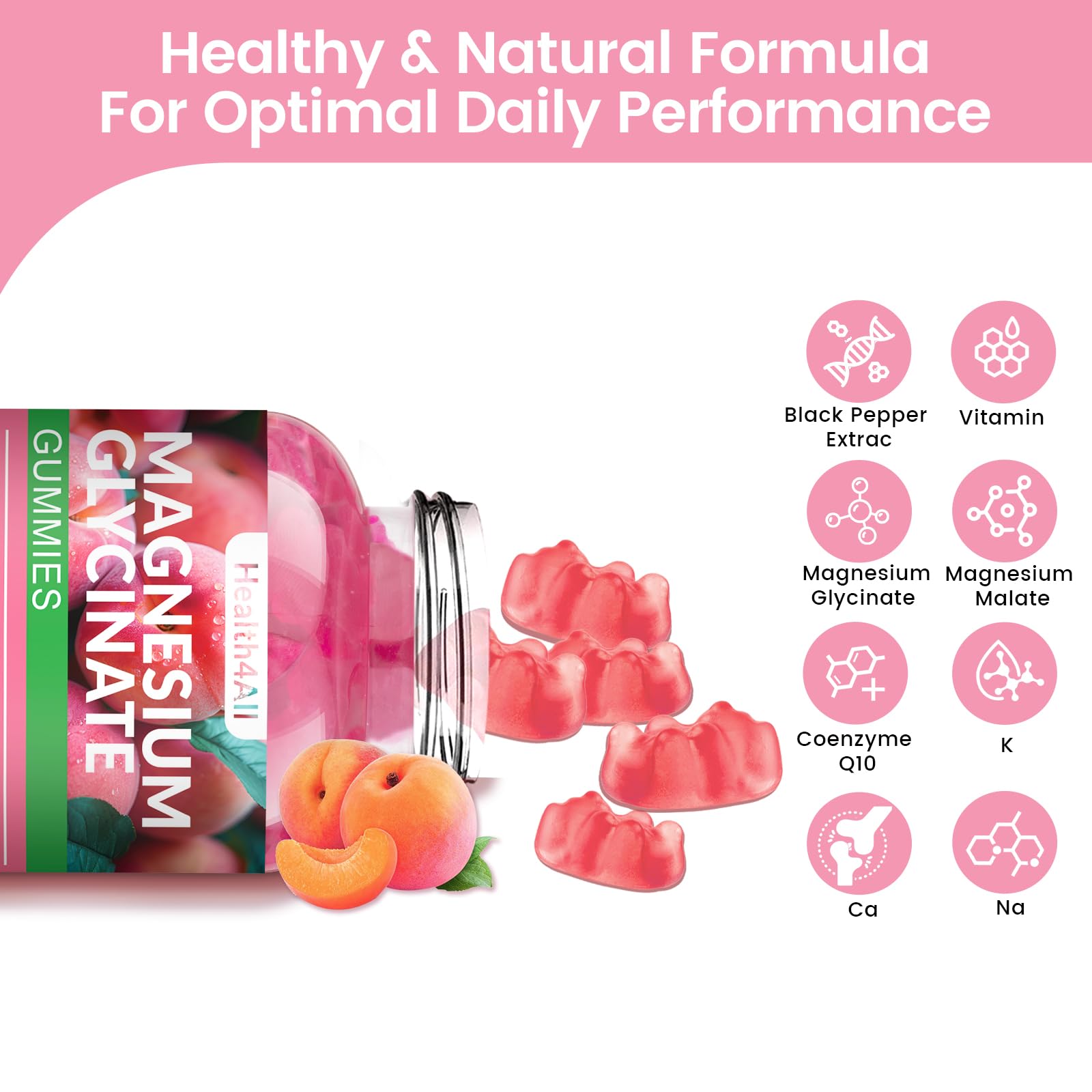peach-flavored magnesium gummies for sleep support