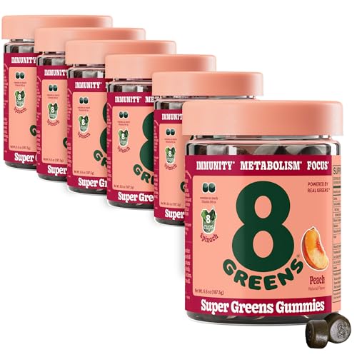 peach flavour chlorella superfood gummies