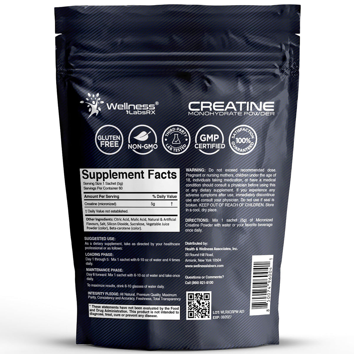 Peach flavour creatine sachets