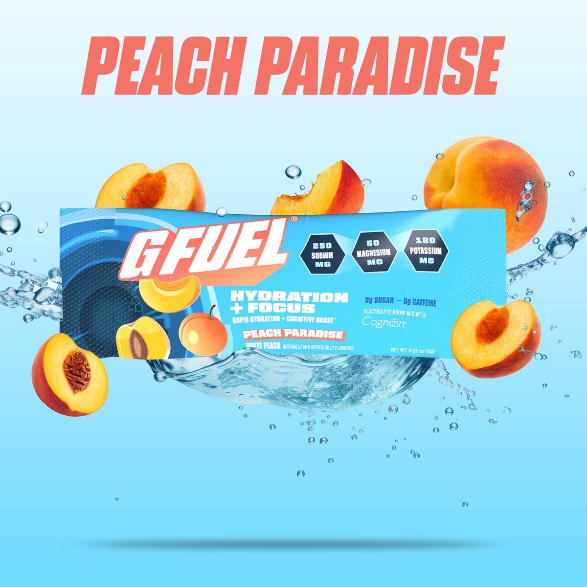 Peach flavour electrolyte powder for athletes