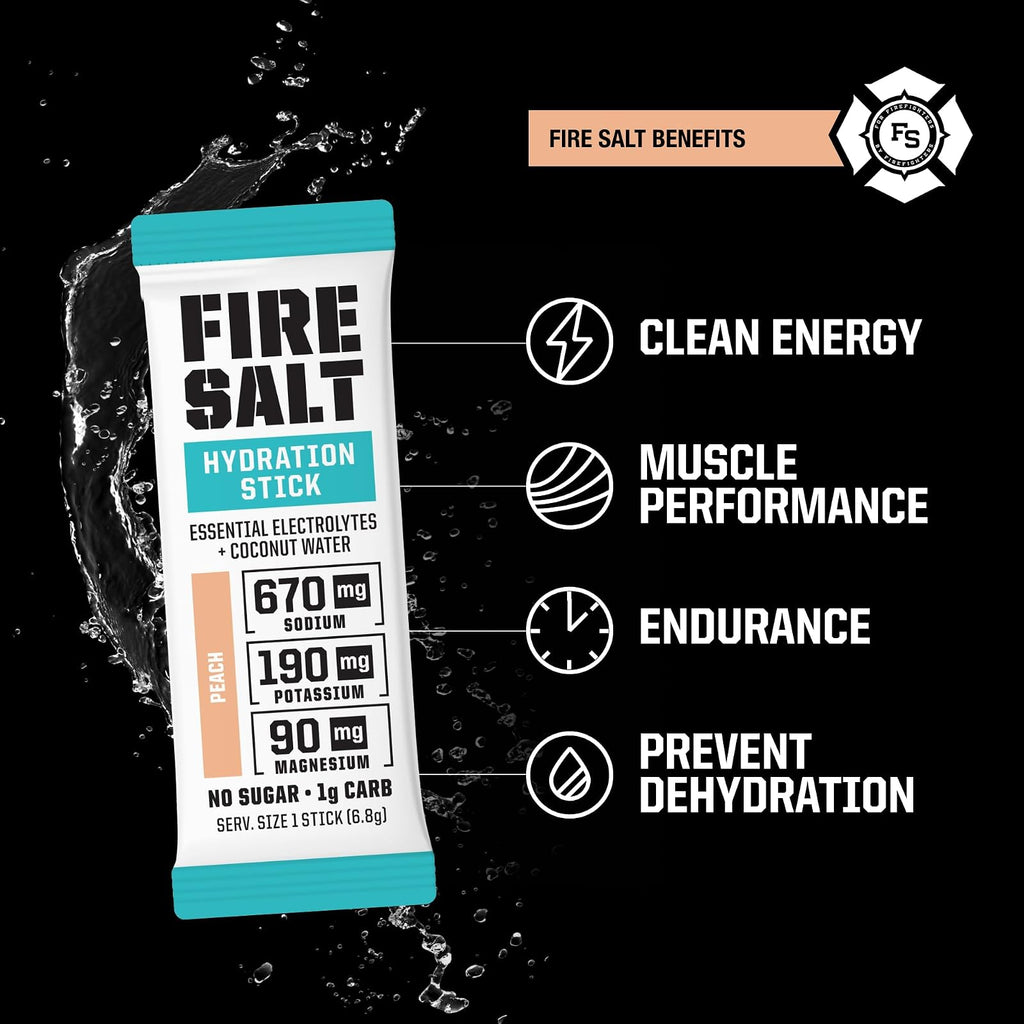Peach flavour electrolyte powder sticks