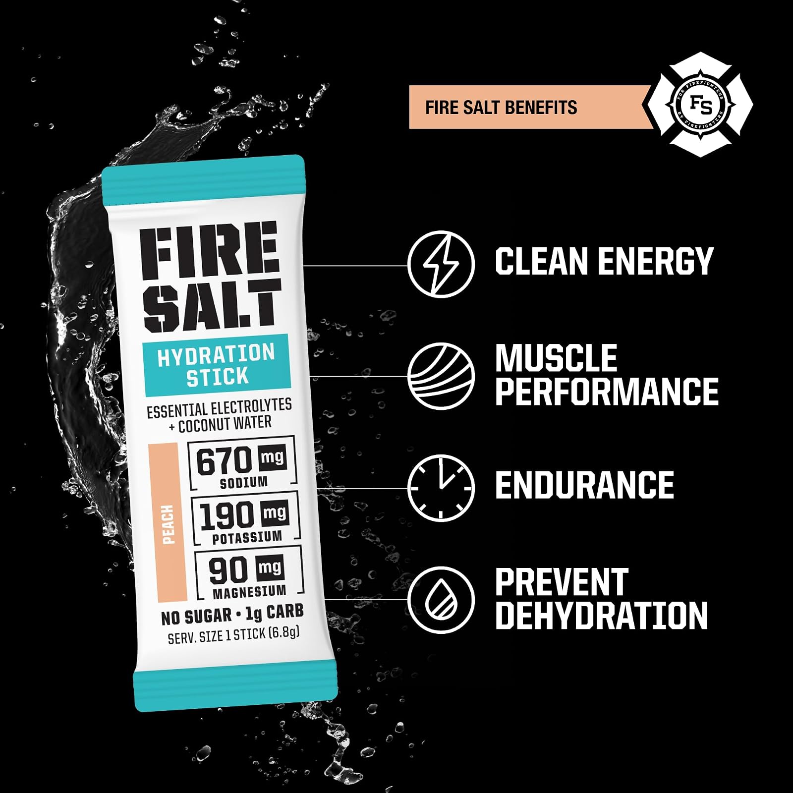 Peach flavour electrolyte powder sticks