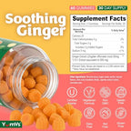 Peach flavour ginger gummies 500 mg