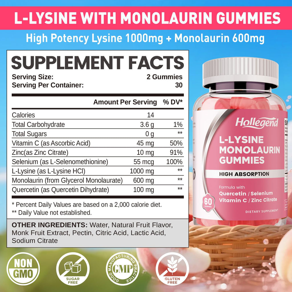 peach flavour l-lysine supplements