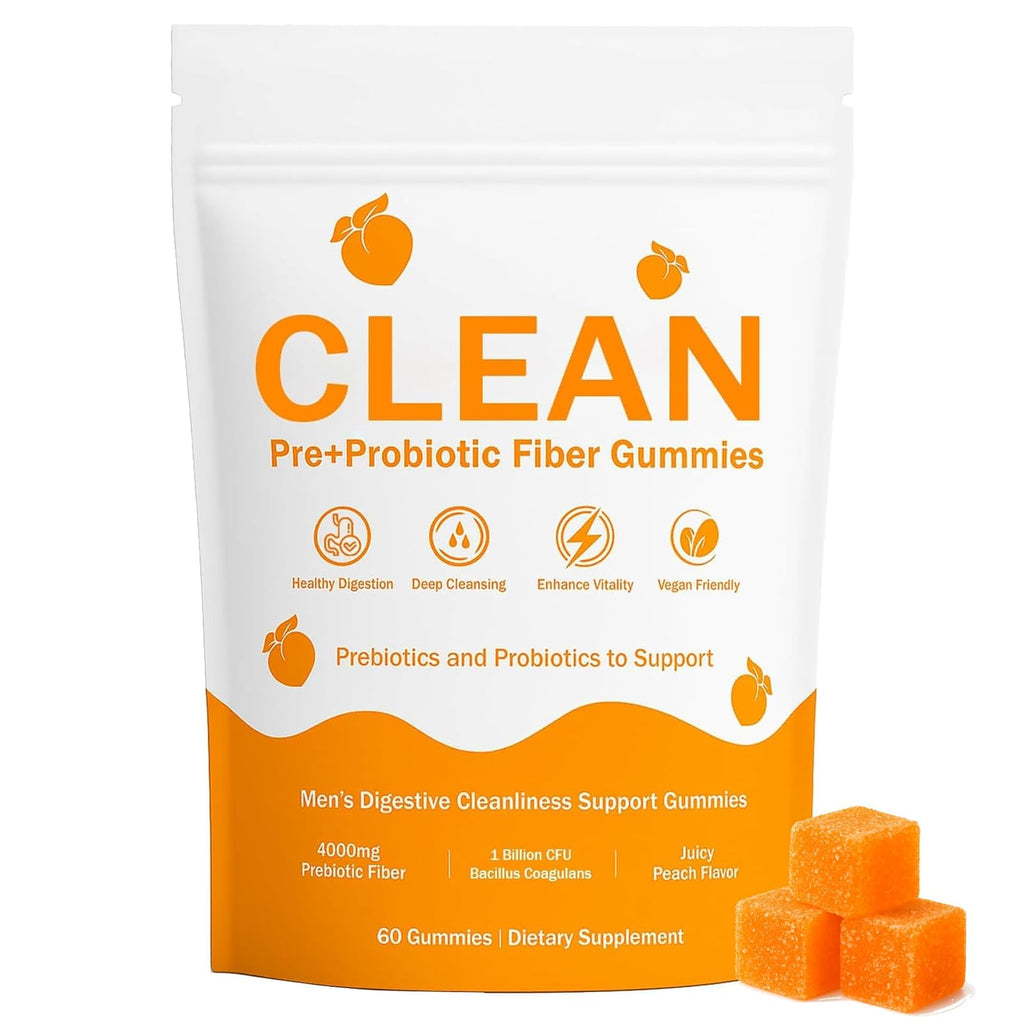 peach flavour prebiotic fiber gummies