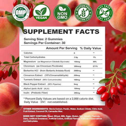 Peach flavoured berberine for health