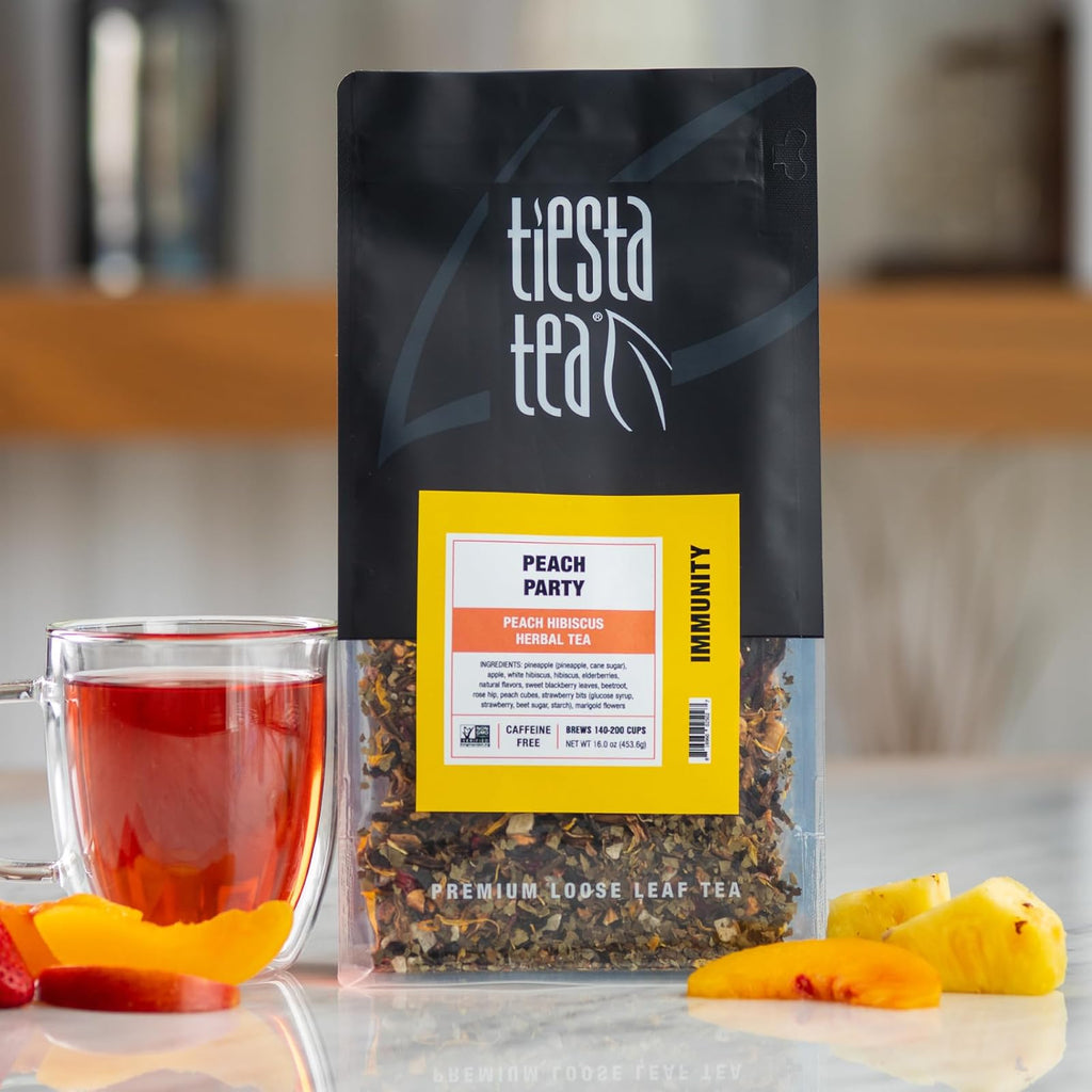 Peach hibiscus herbal tea bags