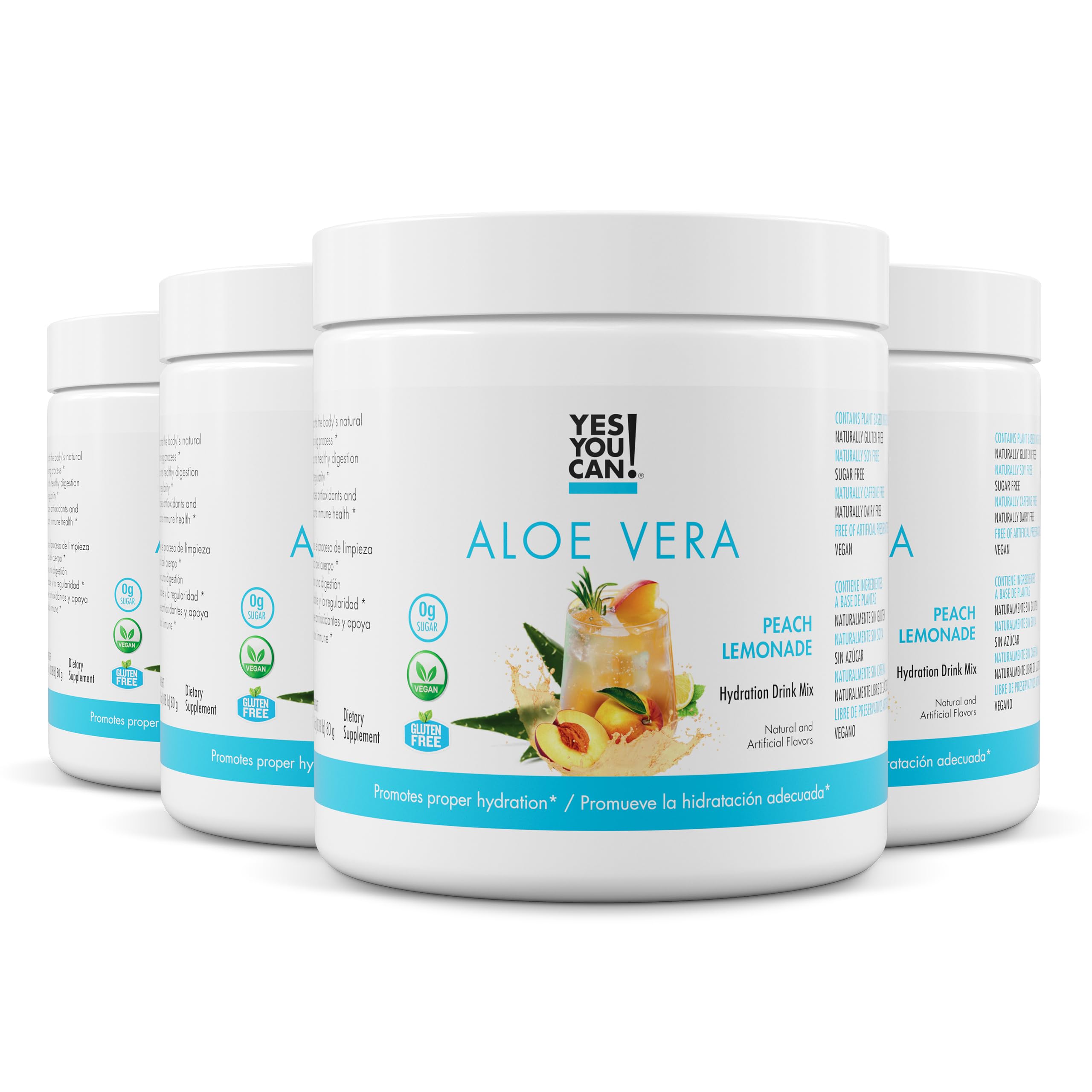 Peach lemonade aloe vera drink